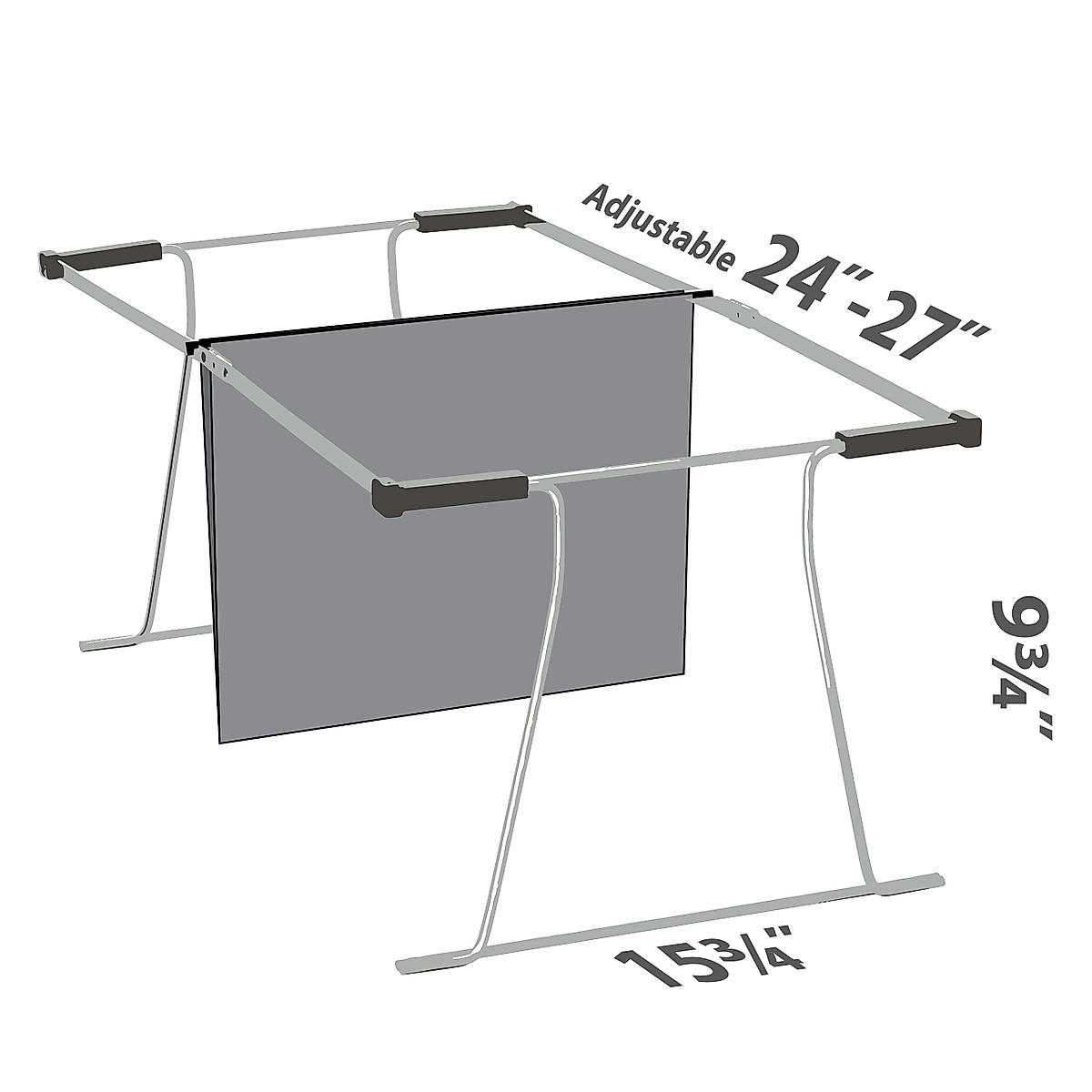 Officemate Universal Hanging File Frame, Letter and Legal Size, Rails 24 to 27, Steel, 1 Set (91966)