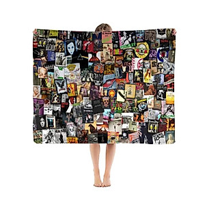 Band Collage Ultra-Soft Throw Blankets Soft and Comfortable Fits Couch Sofa Bedroom Living Room for All Season Durable Home Decor