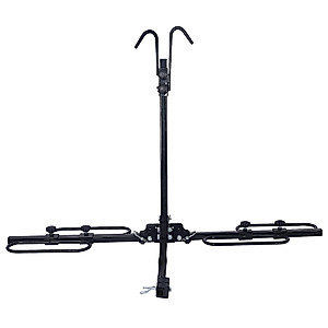 2 Bike Carrier Platform 1.25'' or 2" Hitch Mounted Rack 120LB Max Load Heavy Duty Carrier Platform Bicycle Car Racks for Standard and Fat Tire Bicycles