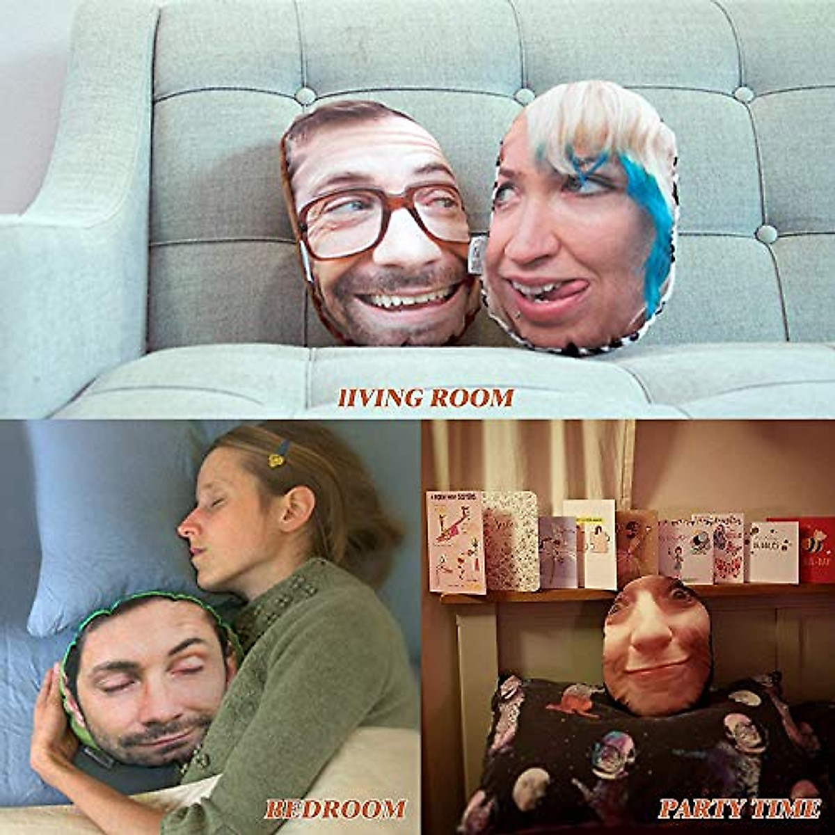 Customized Pillow, Personalized Picture Dog Cat Pet Shaped Pillow 3D Duplex Printing Gift for Lover, 16"