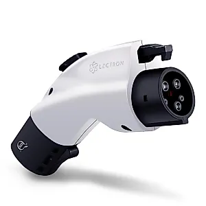 [Only for J1772 EVs ] Lectron - Tesla to J1772 Charging Adapter, Max 48A & 250V - Compatible with Tesla High Powered Connectors, Destination Chargers, and Mobile Connectors (White)