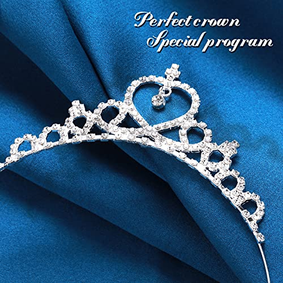 Sibba Princess Crown Tiara Girls Headband Hair Hoop Tiara Rhinestone Crystal Pearl Tiara Tiara Head Crown for Women Girls Wedding Prom Party Costume Christmas Gifts, One Size, Alloy, No Gemstone