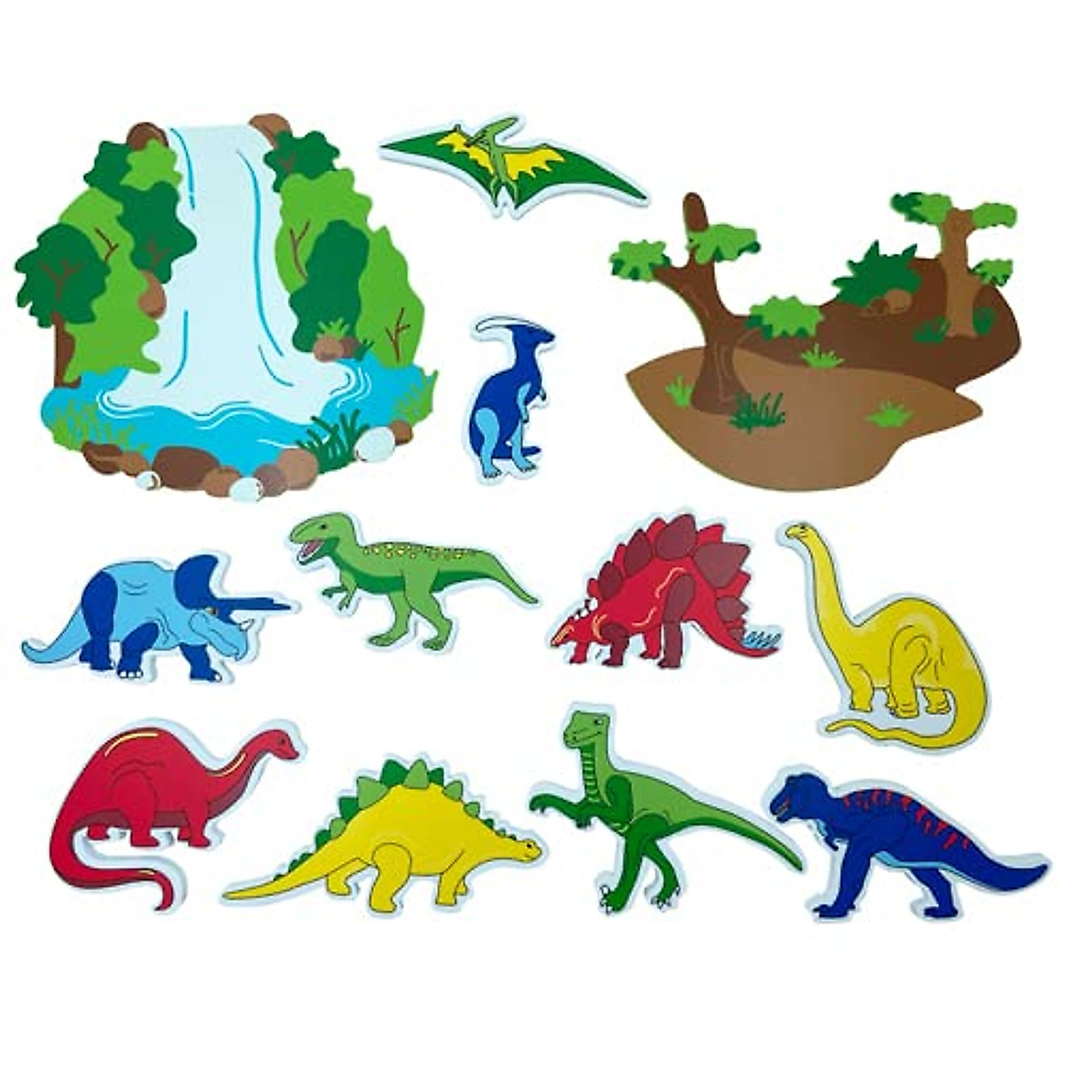 Edushape Magic Creations Foam Sticker Imaginative Bath Tub Activity Play Set, Dinosaurs