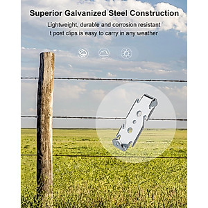 Meelna Fence Wire Twister for T Post Clips, Fence Wire Twisting Tool, Fence Tools, Saver Timea Energy Wire Twisting Tool Easy to Use High Hardness Enough to Twist Any Fencing Wire (2 Pack)