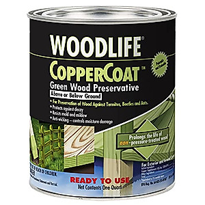 Rust-Oleum 1904A Wolman (Woodlife) CopperCoat Green Wood Preservative-Below Ground, Quart
