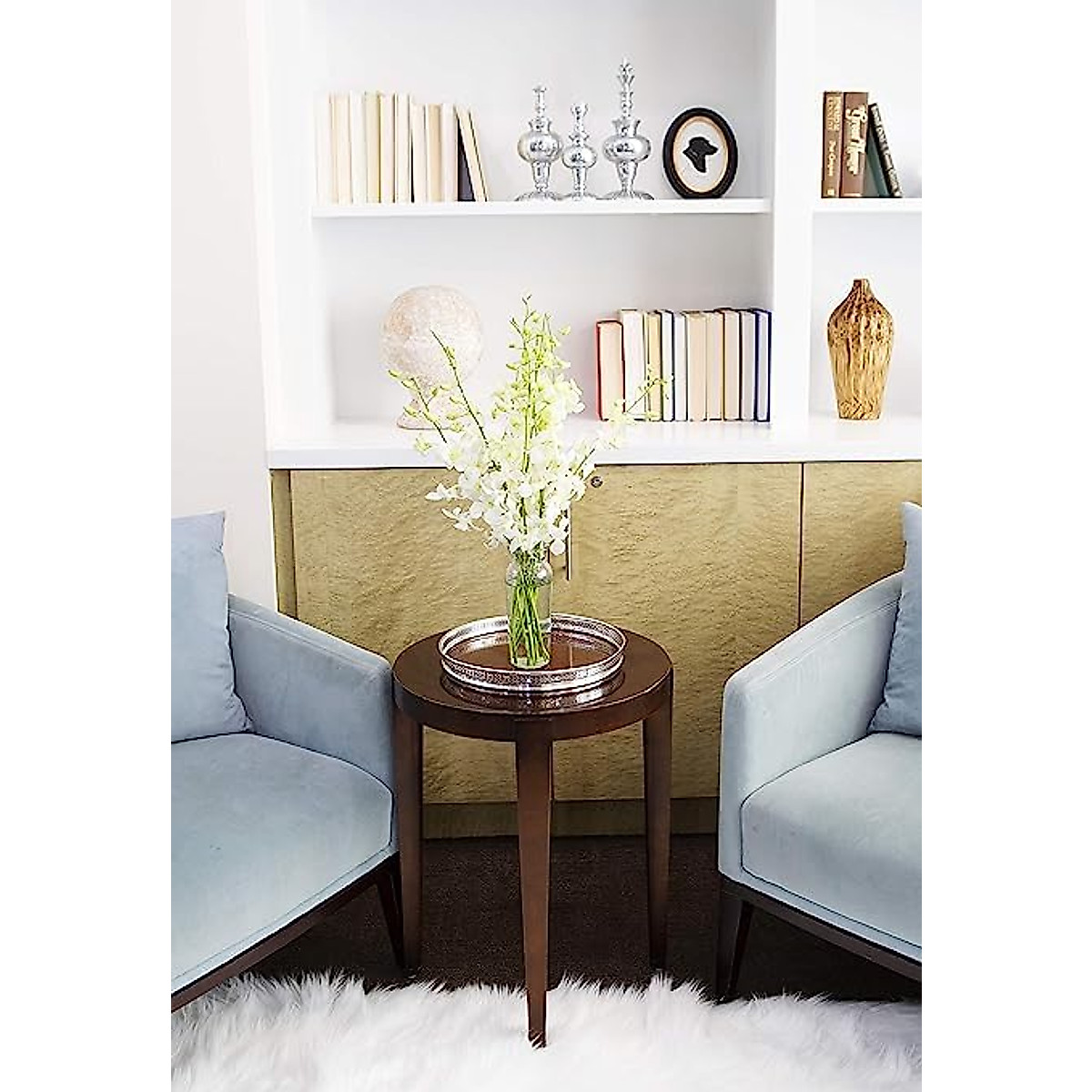 KaBloom PRIME ORVERNIGHT DELIVERY - Serenade of Hope Bouquet of 10 White Orchid With Vase.Gift for Birthday, Sympathy, Anniversary, Get Well, Thank You, Valentine, Mother’s Day Fresh Flowers