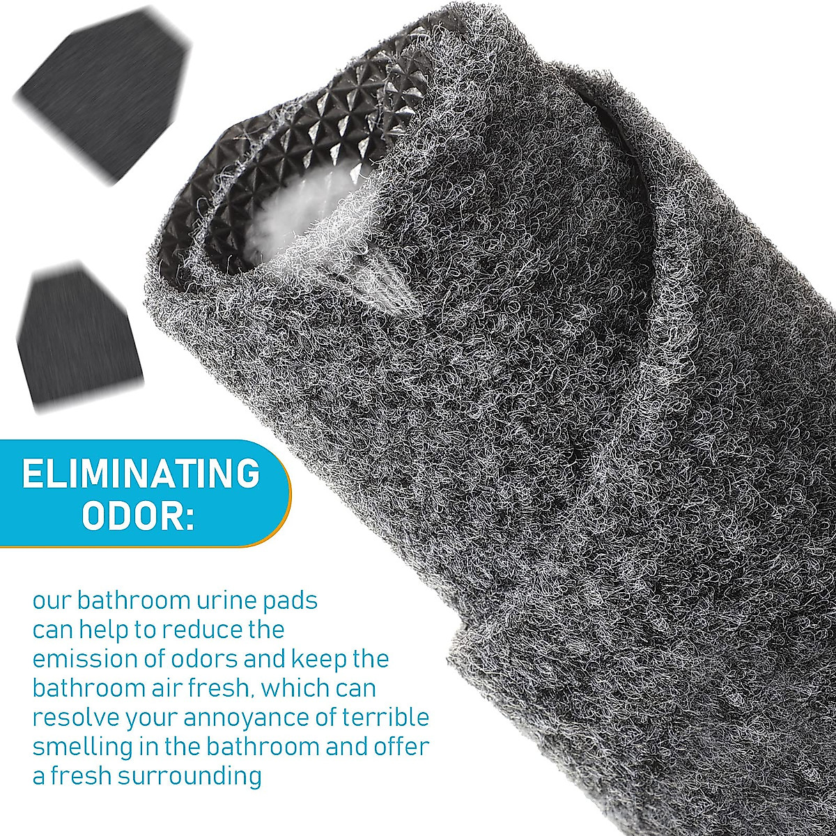 Nuanchu Nonslip Urinal Mats Urinal Floor Mats Water Absorption Urinal Mat Bathroom Urinal Floor Pads for Men's Bathroom Restroom (6, Gray)