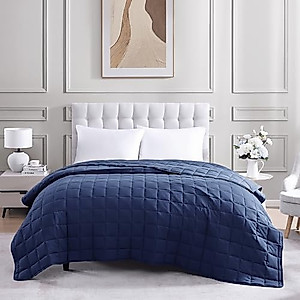 Casa Platino Navy Blue Blanket Twin Size - Pre-Washed Twin Blanket Only - Lightweight Twin Blanket Kids - All Season Twin Blanket - Premium Microfiber Down Alternative Twin Size Bed Blanket