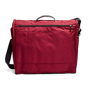 VADCAD Travel Bar Red & Black, Water Resistant, Bartending Supplies, Pockets for Carrying Cocktail Kit (Bag Only), 13.8H X 12.5W X 4.7D, Crimson Red