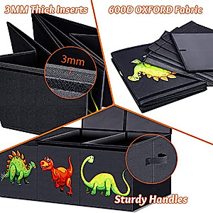 ANNKIE Extra Large Toy Box Chest for Boys, Collapsible Sturdy Storage Bins with Lids, Large Toy Box Chest Storage Organizer for Kids,Girls, Nursery Room, Playroom, Closet, 40.6"X16.5"X14.2"(Dinosaur)