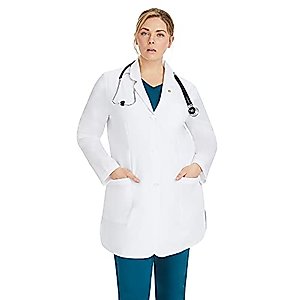 Healing Hands Lab Coat Women 4 Pocket Mid Length 5101 Fiona Womens Lab Coat The White Coat Modernist Collection White M
