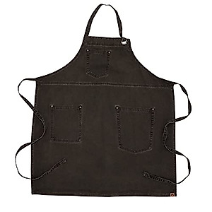 Chef Works Unisex Dorset Bib Apron, Pewter, One Size