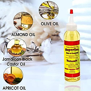 Genuine African Formula SuperGrow Hair and Scalp Oil - Nourishing, Moisturizing, Shining Lightweight Blend for Dry Scalp (4oz)