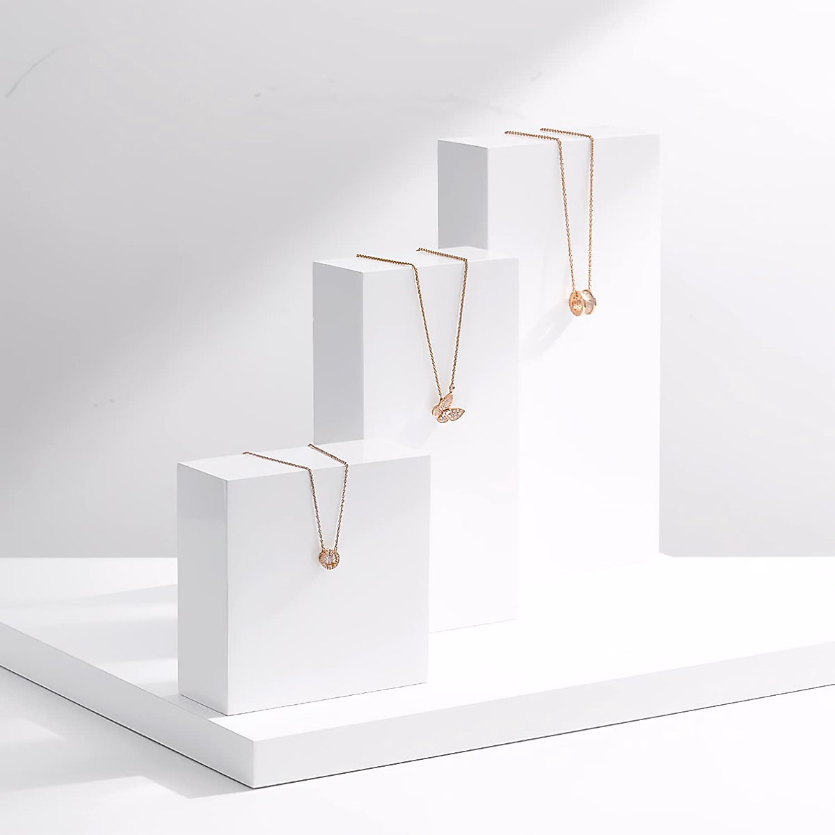 Oirlv Solid Wood Minimalism Style Jewelry Display Stand Showcase Jewelry Organizer Square Holder (SM05205)