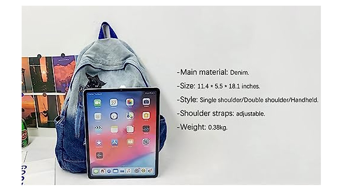 TIMMOR Y2K Backpack - Stylish Denim for All