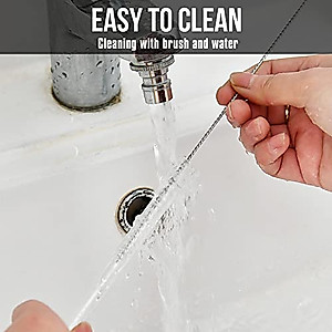 Replacement Straw for 40 oz Stanley Tumbler with Handle, 10 Pack Extra Long Straight Reusable Clear Straws with 2 Cleaning Brushes for Stanley Adventure Quencher Travel Cup Water Bottle Accessories