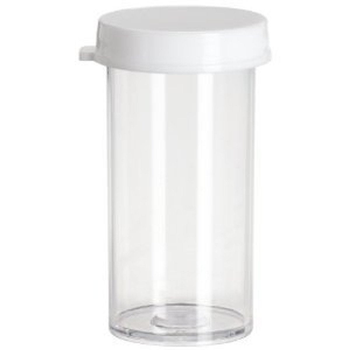 Polystyrene Plastic Snap Cap Vials: 12 Drams (1 1/8" x 2 5/8"): Pack of 100