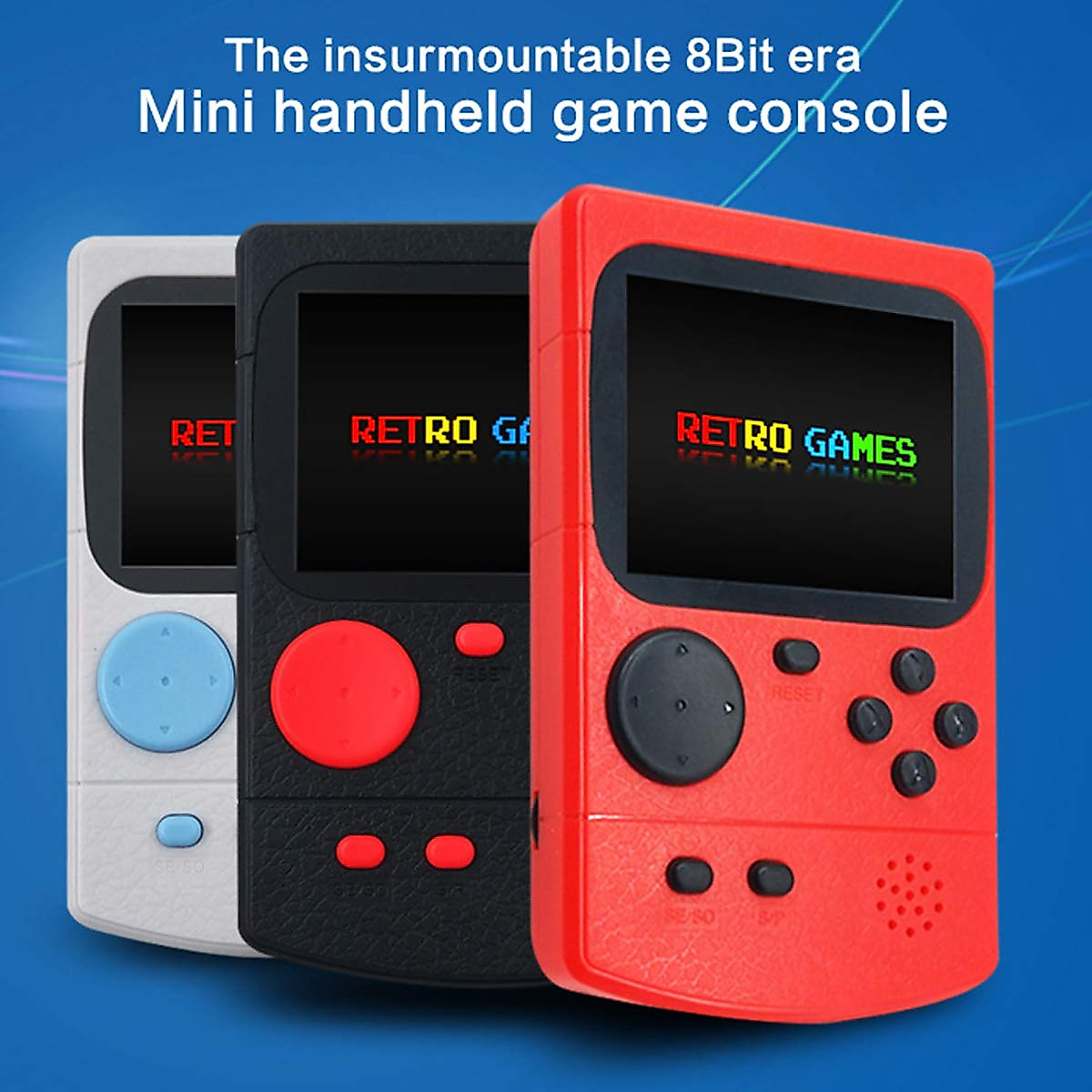 Handheld Game Console with 500 Classical FC Games Console 3.0-Inch HD Screen,Gift Christmas Birthday Presents for Kids, Adults (Gameboy GC35 White)