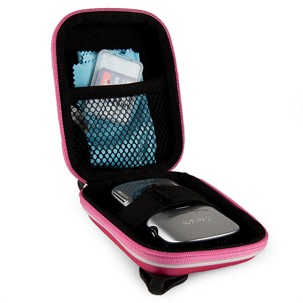 NYLON PINK Compact Digital Point & Shoot Thick Camera Case for Nikon Coolpix S02 S01 S6800 S5300 S5200 S3600 S3500 S30 S70 S100 S2600 S3000 S3100 S3200 S3300 S4000 S4100 S4200 S4300 S6200 S6300 S8200