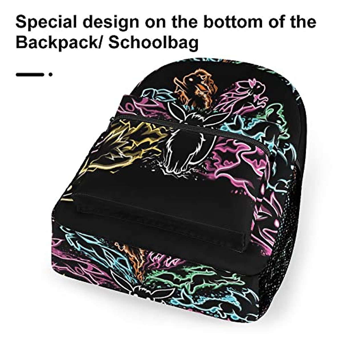 Hhsghhhd Anime Go Eev-ee Evolutions Backpack Versatile Stylish Multifunctional Anime Bag- for Work Leisure