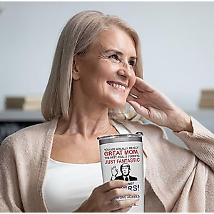 Mothers Day Gifts for Mom from Daughter, Son, Kids - Ideas for Mother's Day, Birthday, Christmas - Present for Mom 20oz Tumbler, Stainless Steel, Double Wall Insulated, Keeps Drinks Hot or Cold, White