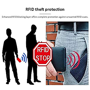 Leatherboss Genuine Leather Rfid Safe Double Zipper Accordion Wallet Organizer For Men Women, Black