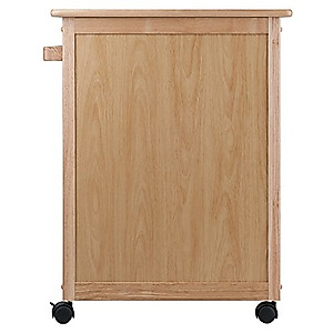 Winsome Wood Single Drawer Kitchen Cabinet Storage Cart, Natural