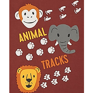 The Children's Place baby boys and Toddler Short Sleeve Graphic T- 3-pack T Shirt, Animal Tracks/ Octopus/ Spots Stripes, 5T US