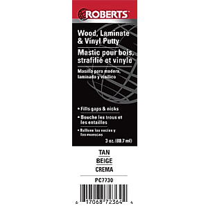 ROBERTS Repair Putty for Wood, Laminate and Vinyl - Tan Color (3 oz.)