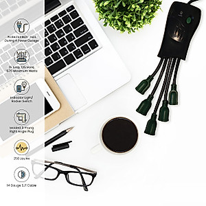 GoGreen Power (GG-5OCT) 5 Outlet Surge Protector, Black