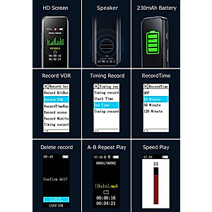 64GB Digital Voice Recorder,Fillman Voice Activated Recorder,Small Tape Recorder with Speaker, Voice Recorder for Lecture,Meetings,Class,HD Audio Dictaphone,Intelligent Noise Reduction,MP3 Player