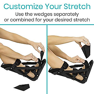 Vive Hard Plantar Fasciitis Night Splint and Trigger Point Spike - Stabilizer Brace Relieves Inflammation - Foot Support Boot Features Adjustable Hook and Loop Straps for Achilles Pain Relief