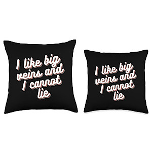 I Like Big Veins And I Cannot Lie Funny Phlebotomist Joke Throw Pillow