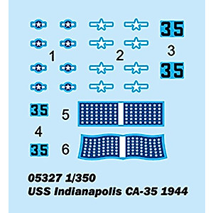 Trumpeter USS Indianapolis CA35 Heavy Cruiser 1944 (1/350 Scale)