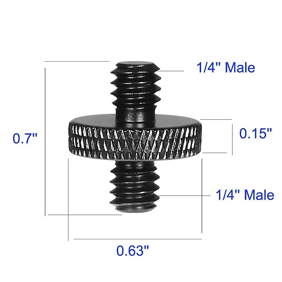 6 Pack 1/4" Male to 1/4" Male Camera Mount Screw Tripod Mount Screw Tripod Screw Camera Screw,Precision Made.