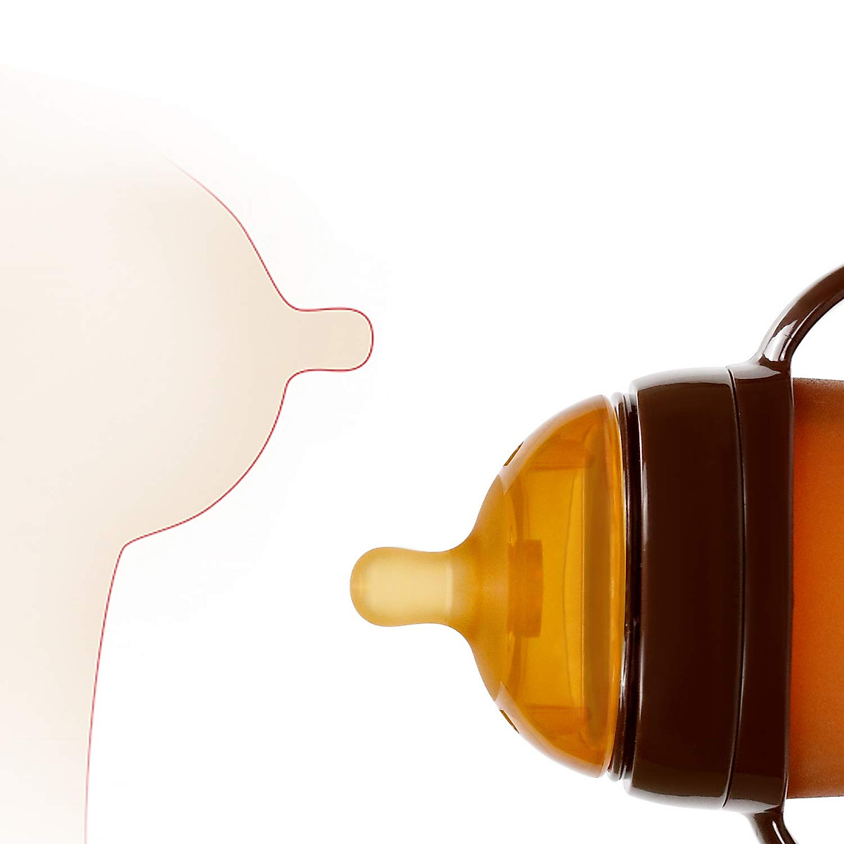 BumbleBee Silicone Baby Bottle Baby Feeding and Drinking Bottle Set 6oz+10oz with Water Cap(180ml+300ml)