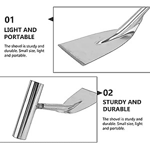 Hemoton Kids Toys Hand Tools 2Pcs Stainless Steel Digging Shovel Outdoor Explore Snow Shovel Garden Tool for Summer Gardening Camping Transplanting () Bonsai Tools Kid Toys