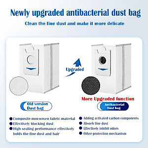 Replacement Parts Accessories for ECOVACS DEEBOT X2 Omni Vacuum Cleaner, Include 4 Side Brushes, 4 Filter, 4 Dust Bags, 4 Mop Pads