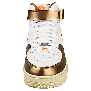 NIKE Unisex Fashion Sneakers, White Total Orange Ale Brown 100, 10.5 US Men