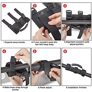 TOMALL Scooter Carry Handle Portable Hand Carrying Handle Straps Handles Bandage Compatible for M365 Pro ES1 ES2 ES3 ES4 Scooter