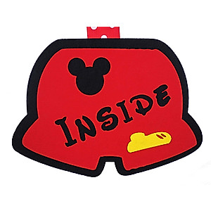 RORARO Mickey Mouse Birthday Welcome Door Sign Felt Decorations Welcome Hanger-Come inside its fun inside-Disney Decorations Supplies Birthday banner Party Favor