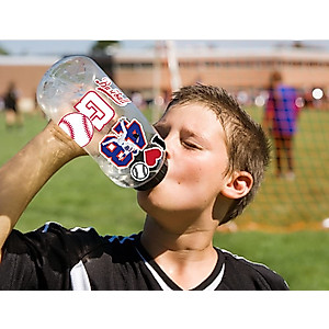 JOICEE 50pcs Baseball Stickers，Waterproof Vinyl Baseball Tattoos for Kids Teens Boys Adults, Sports Decals for Snowboard Laptop Water Bottles Hydro Flasks Phone Guitar Skateboard Computer