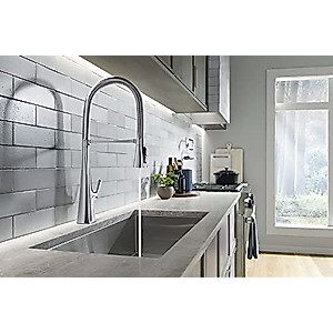 KOHLER K-22061-VS Graze Kitchen Sink Faucet, Vibrant Stainless