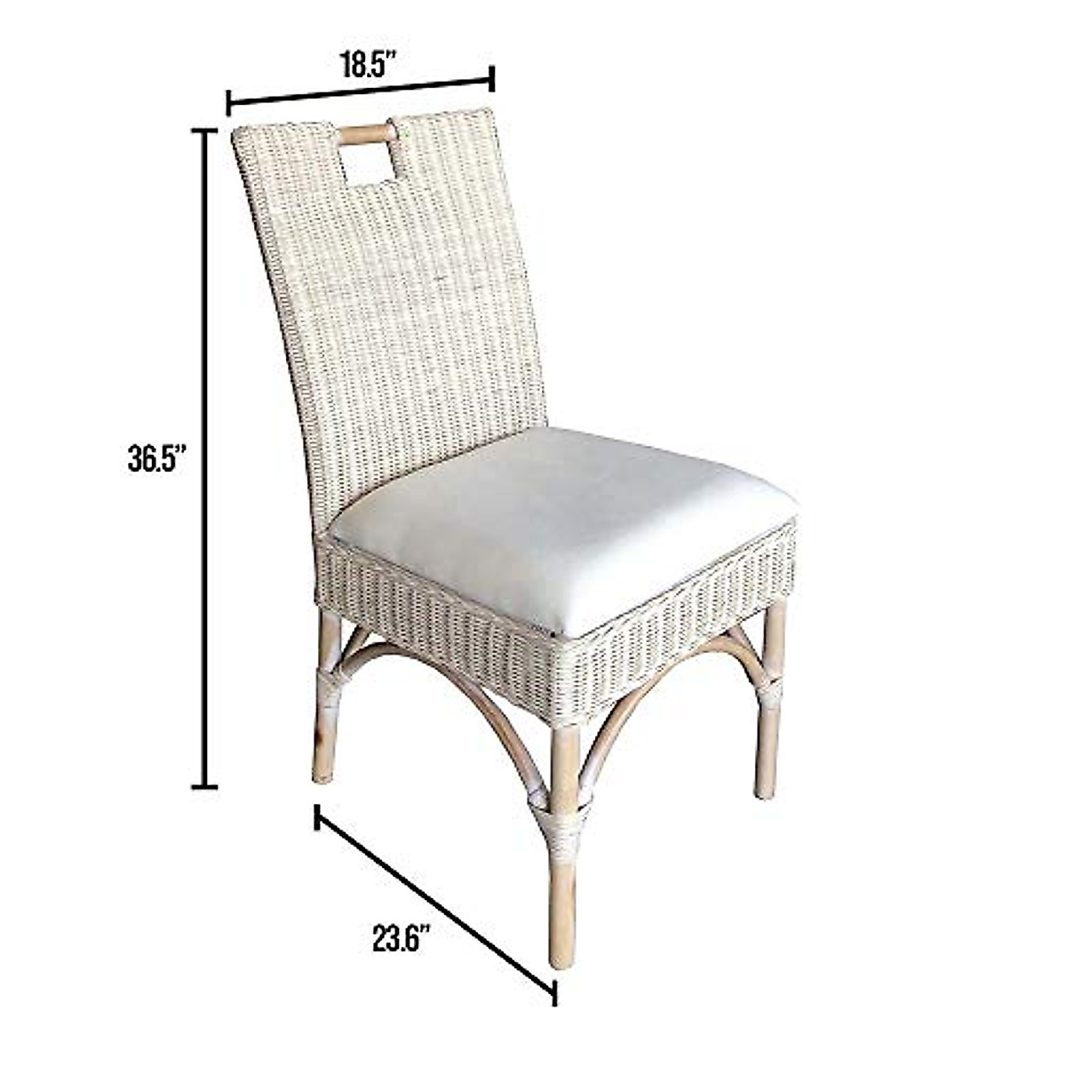 Padma'S Plantation Malio Chair, Whitewash