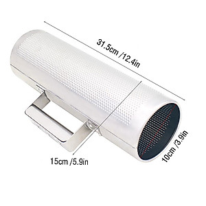 Merengue Guiro,Guiro Instrument, Stainless Steel Metal Guiro Musical Percussion Instrument with Scraper