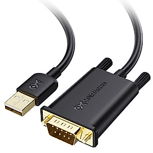 Cable Matters USB to Serial Adapter Male to Male Cable (RS232 to USB 2.0, Serial to USB, USB to DB9) 3 Feet, Support Windows 11/10/8/7/Vista/XP, macOS 11.0 or Later.