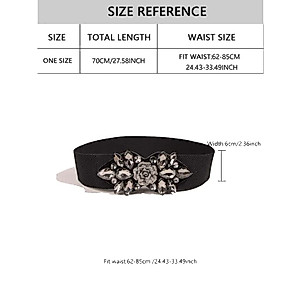 Elastic Casual Flower Dress Belt Slight Stretch