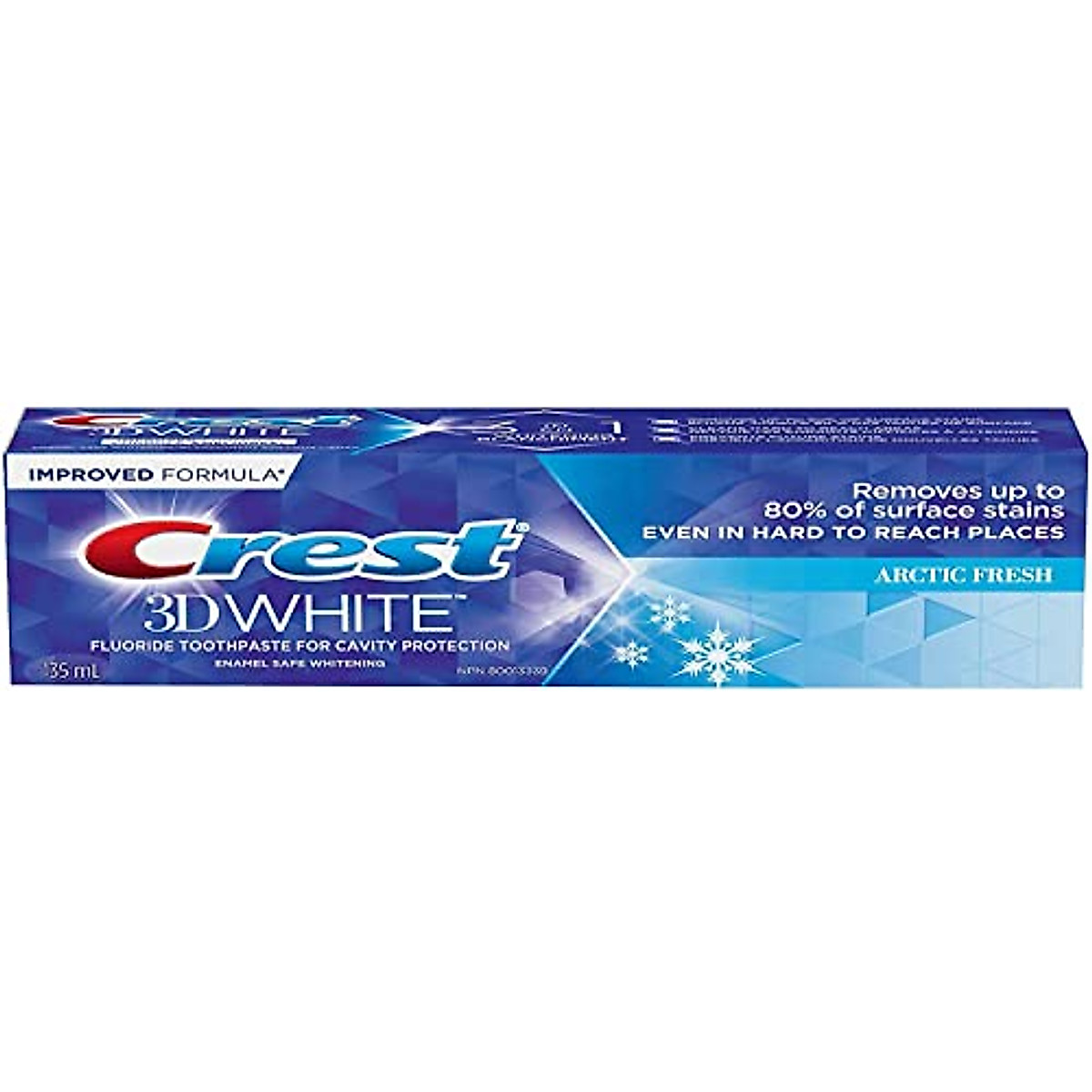 Crest 3D White Fluoride Toothpaste for Cavity Protection | Artic Fresh | 135ml (4.56Oz) (5 Pack)