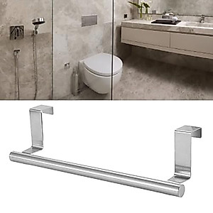 Towel Rack for Cabinet, Stainless Steel Kitchen Towel Holder Over Cabinet Towel Bars Holder Over The Door Towel Rack Dish Towel Holder for Cabinet Cupboard Doors (S)