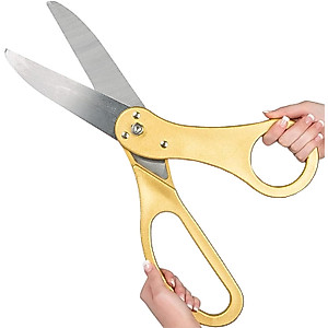 20" Gold Scissors for Grand Opening – Gold Giants Ribbon Cutting Scissors for Special Events Inaugurations and Ceremonies Giant Scissors for Ribbon Cutting Ceremony Heavy Duty Scissors